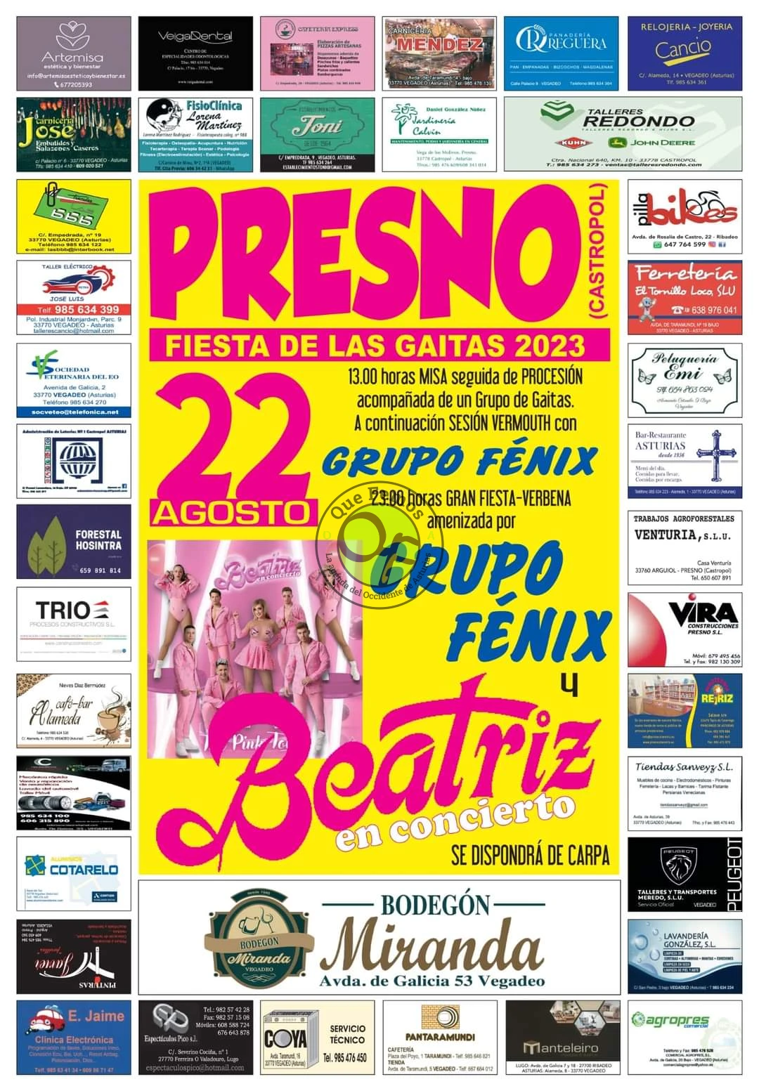 Fiesta de las Gaitas 2023 en Presno