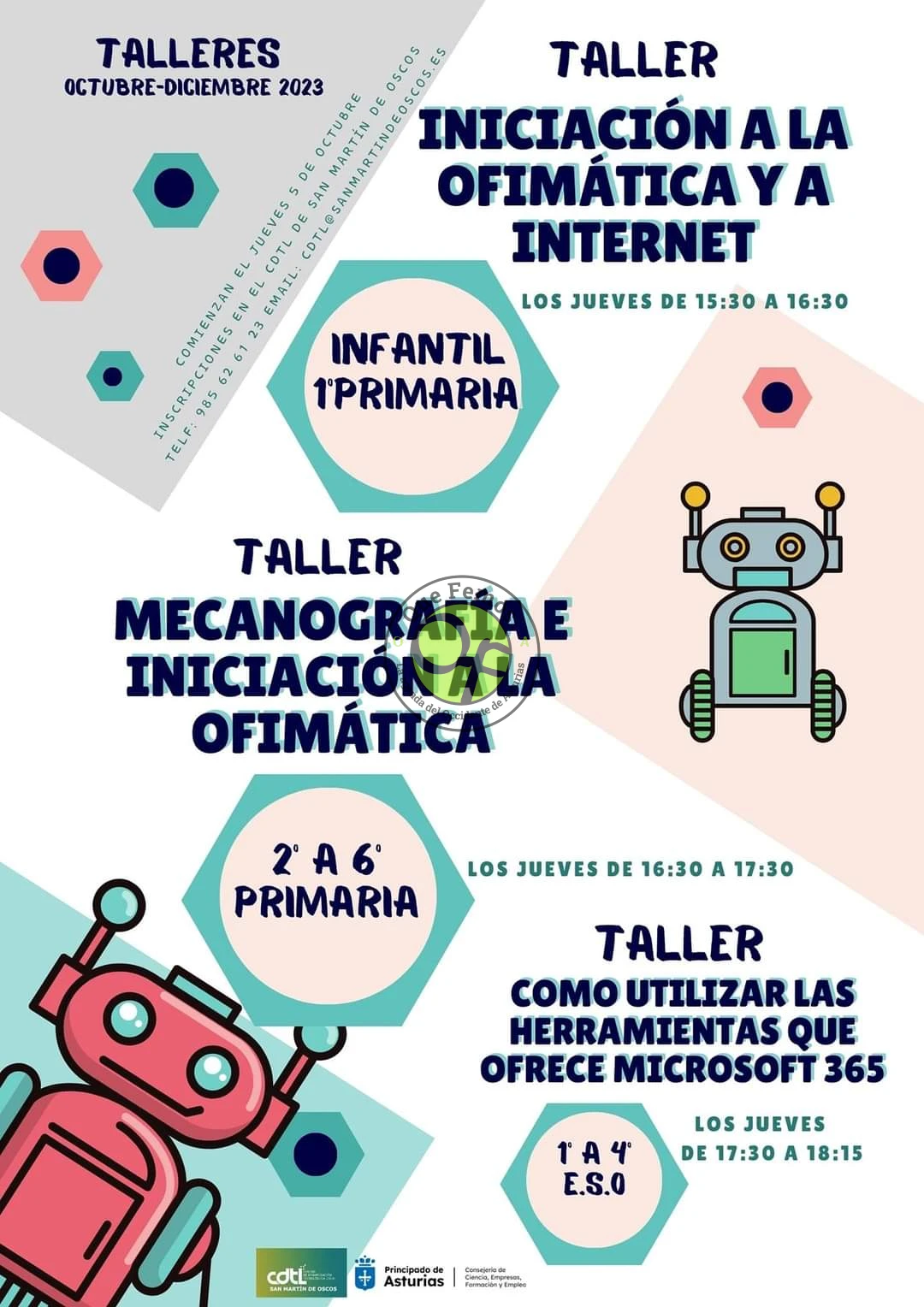 Talleres de informática para estudiantes en el CDTL de San Martín de O