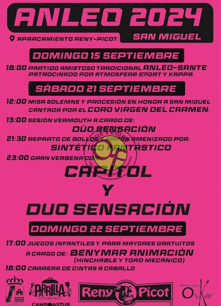 Fiestas de San Miguel 2024 en Anleo